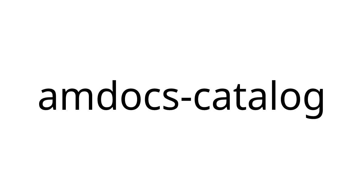 Amdocs Catalog | TM Forum ODA Component Directory